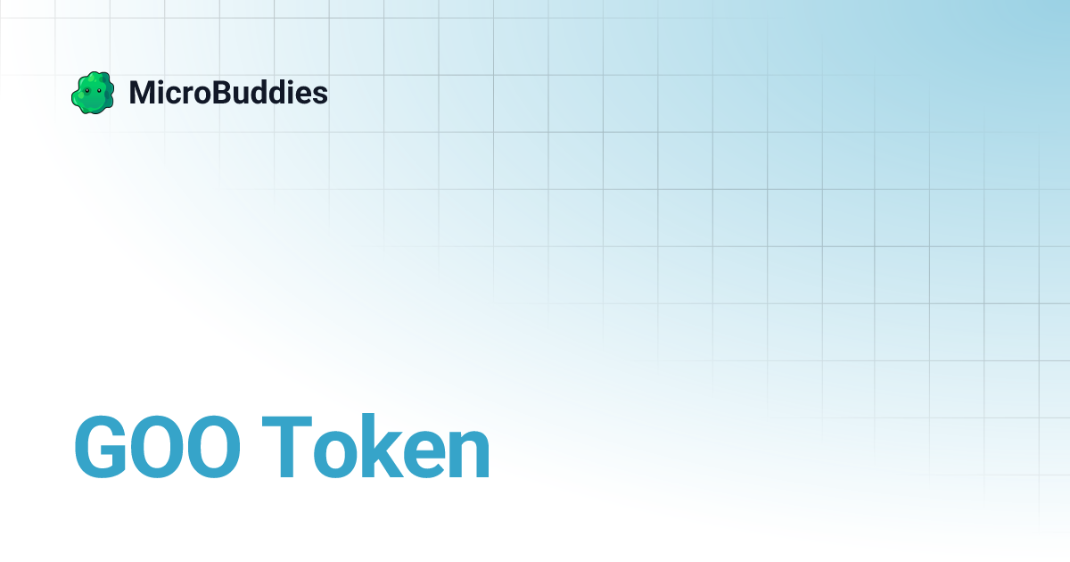 GOO Token | MicroBuddies